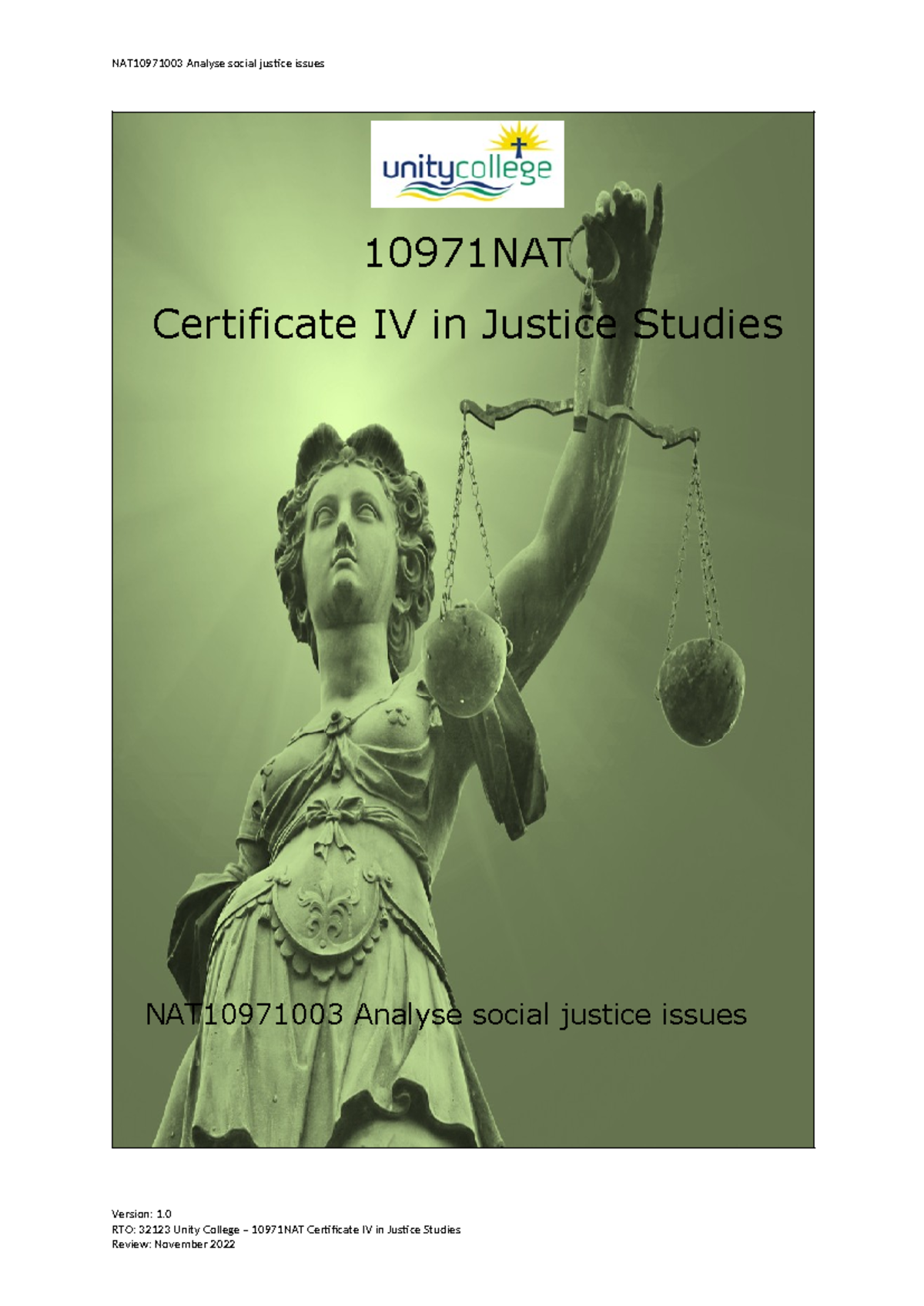 NAT10971003 - Understanding Social Justice Issues in Australia - Studocu