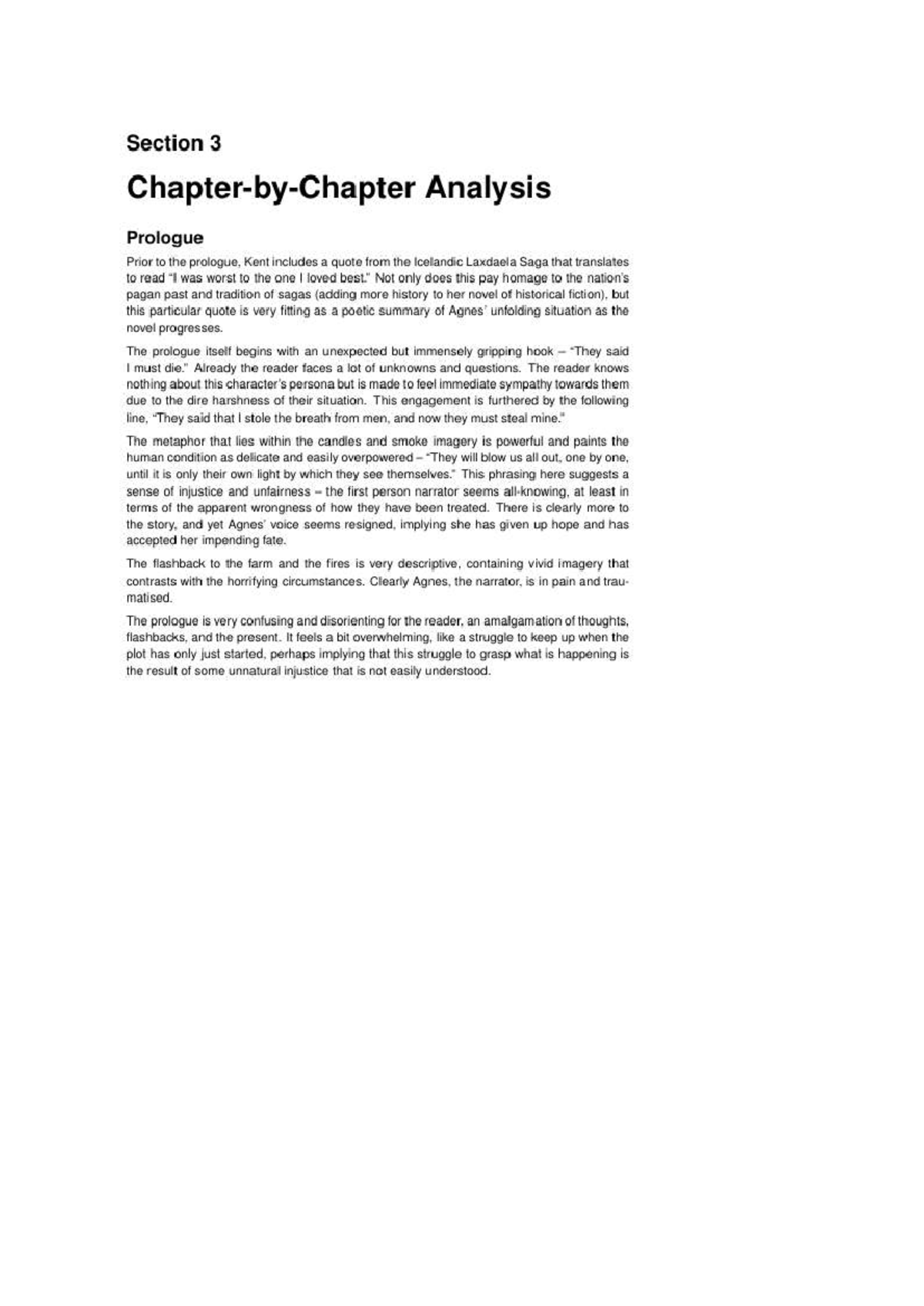 Burial Rites (ENG 201) Chapter Summaries and Analysis - Studocu