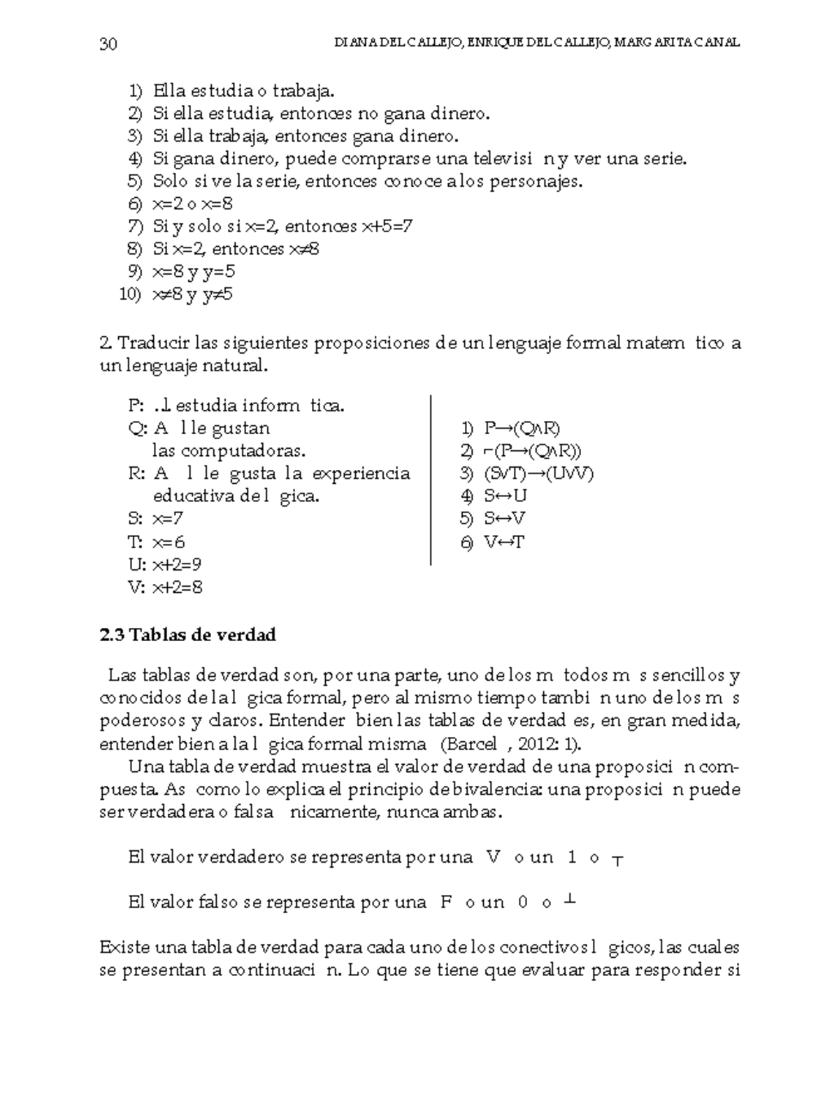Tablas de Verdad: Resumen de Lógica Matemática (MAT 30) - Studocu
