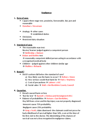 [Solved] Critiques and Challenges to the Caparo Test - Tort law - Studocu