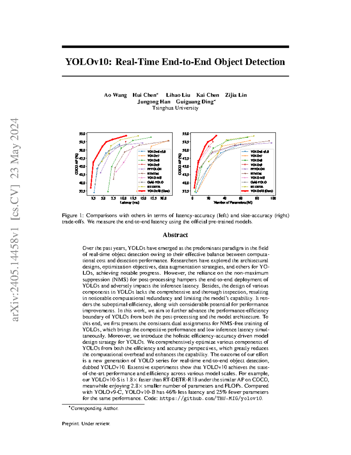 YOLOv10: Advancements in Real-Time End-to-End Object Detection - Studocu