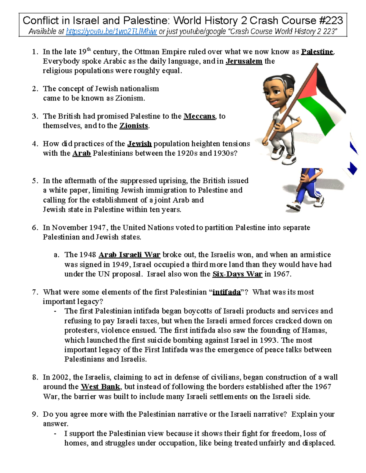 Crash Course World History 2 223: Israel-Palestine Conflict Overview ...