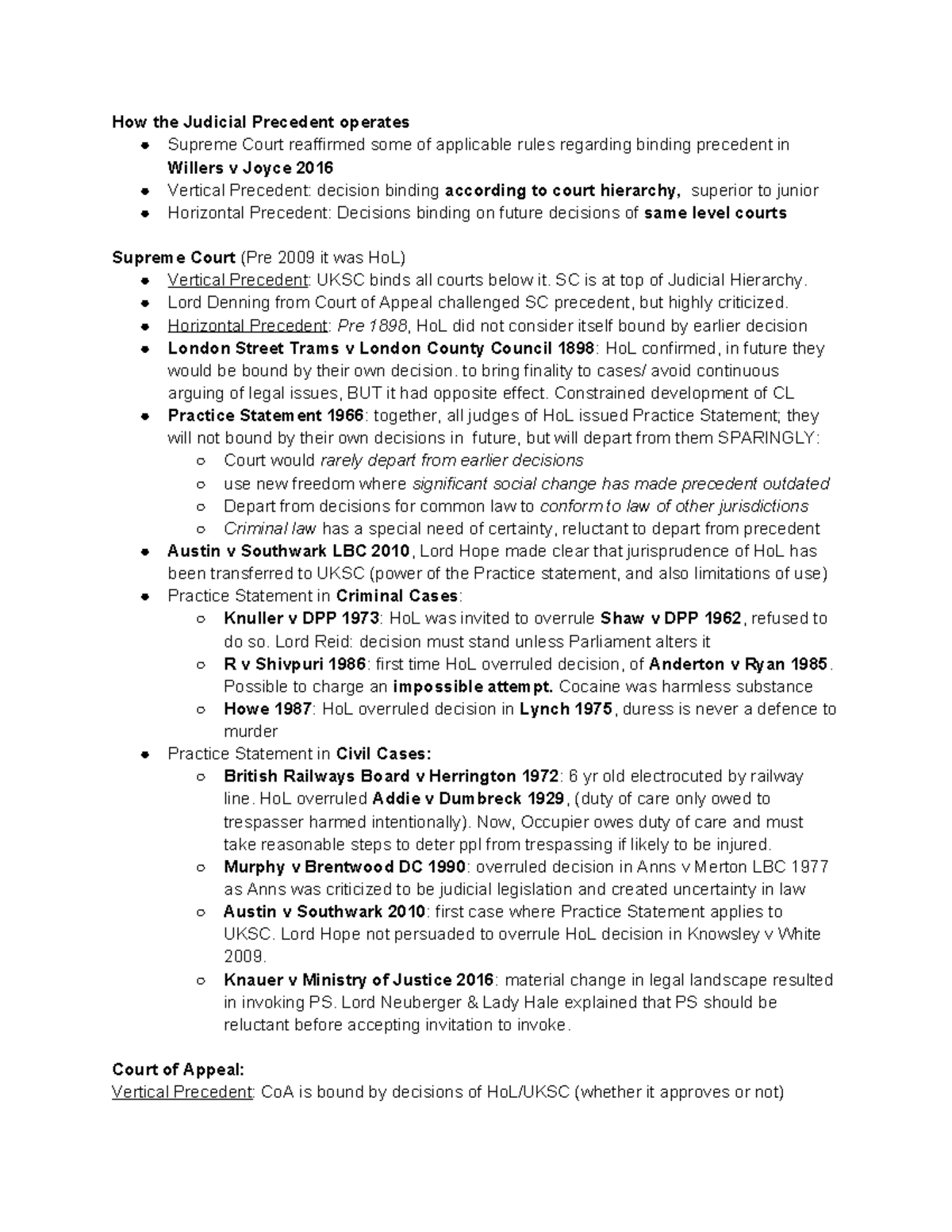 5. Judicial Precedent in Practice: Analyzing Binding Rules and Cases ...