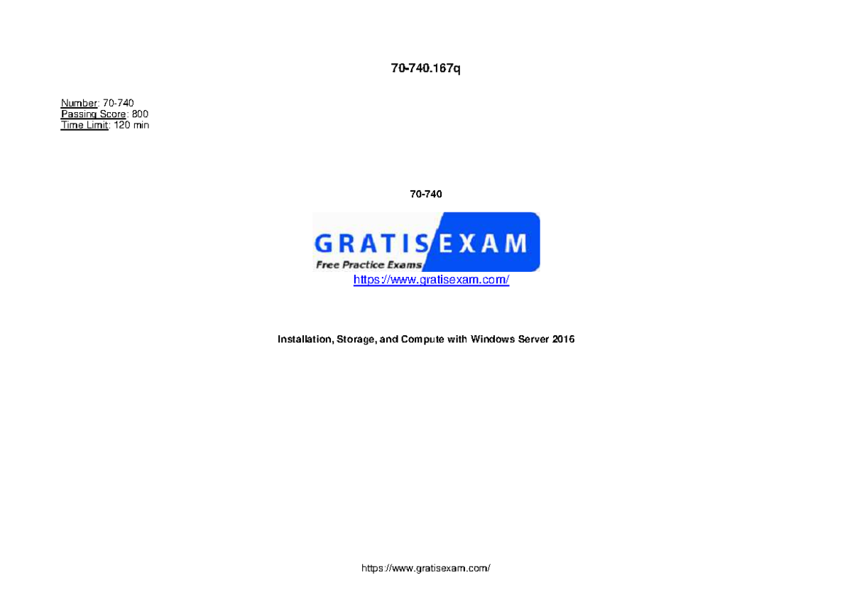 Gratisexam.com Microsoft.Prepaway.70 740.v2019 07 21.by - 70-740 Number ...