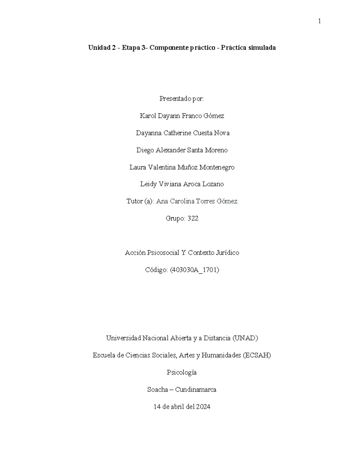 Unidad 2 - Etapa 3- Componente práctico - Práctica simulada - Unidad 2 ...