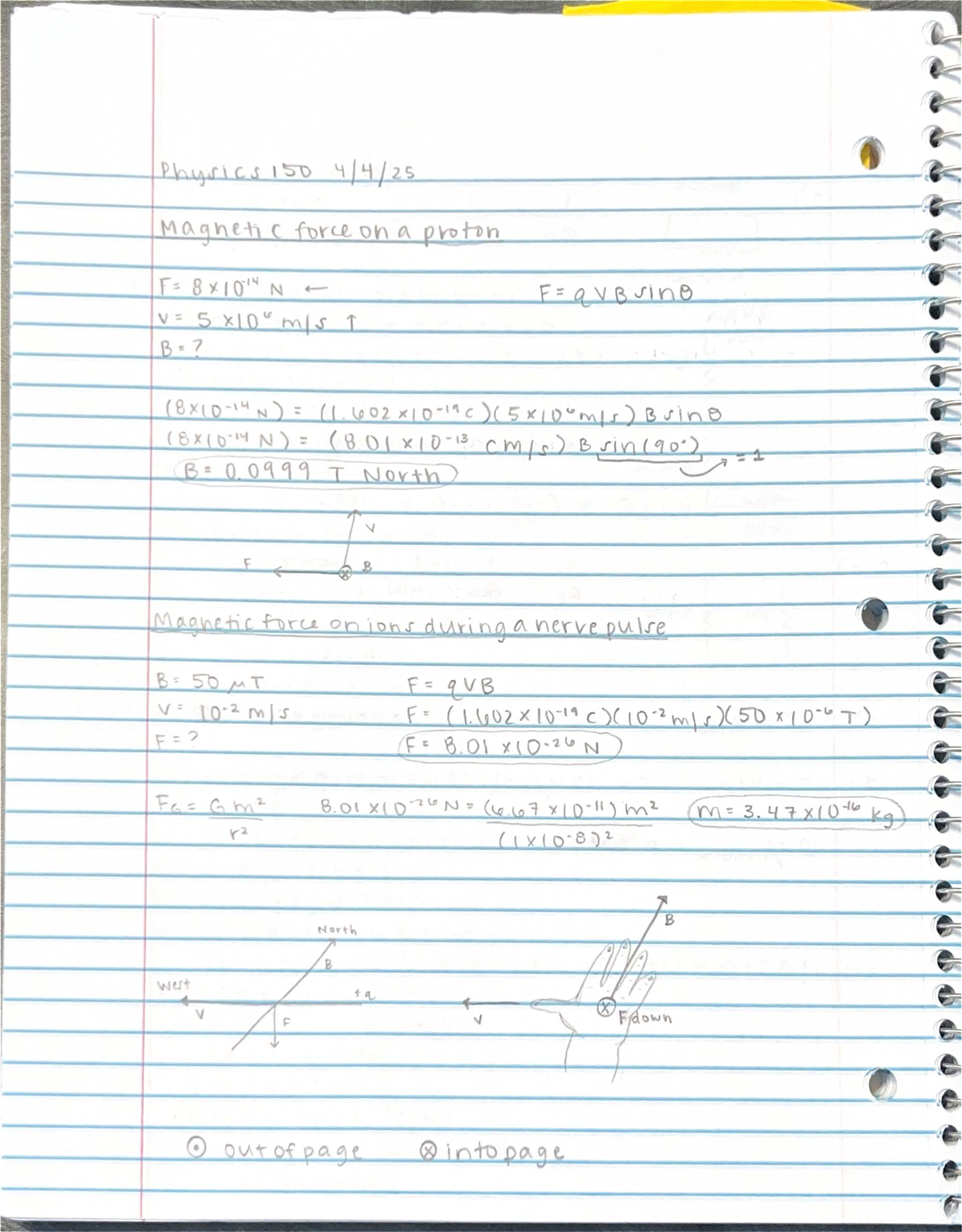 Physics 150 Lecture Notes: Magnetic Force on Protons and Ions - Studocu