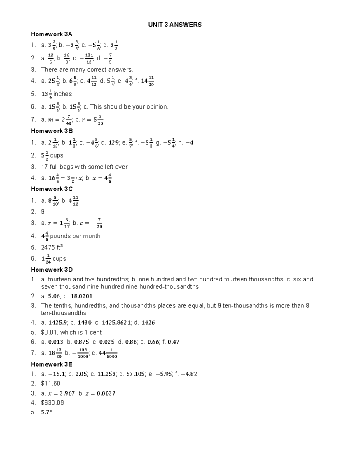 Unit 3 Homework Answers - Math 950 - Studocu