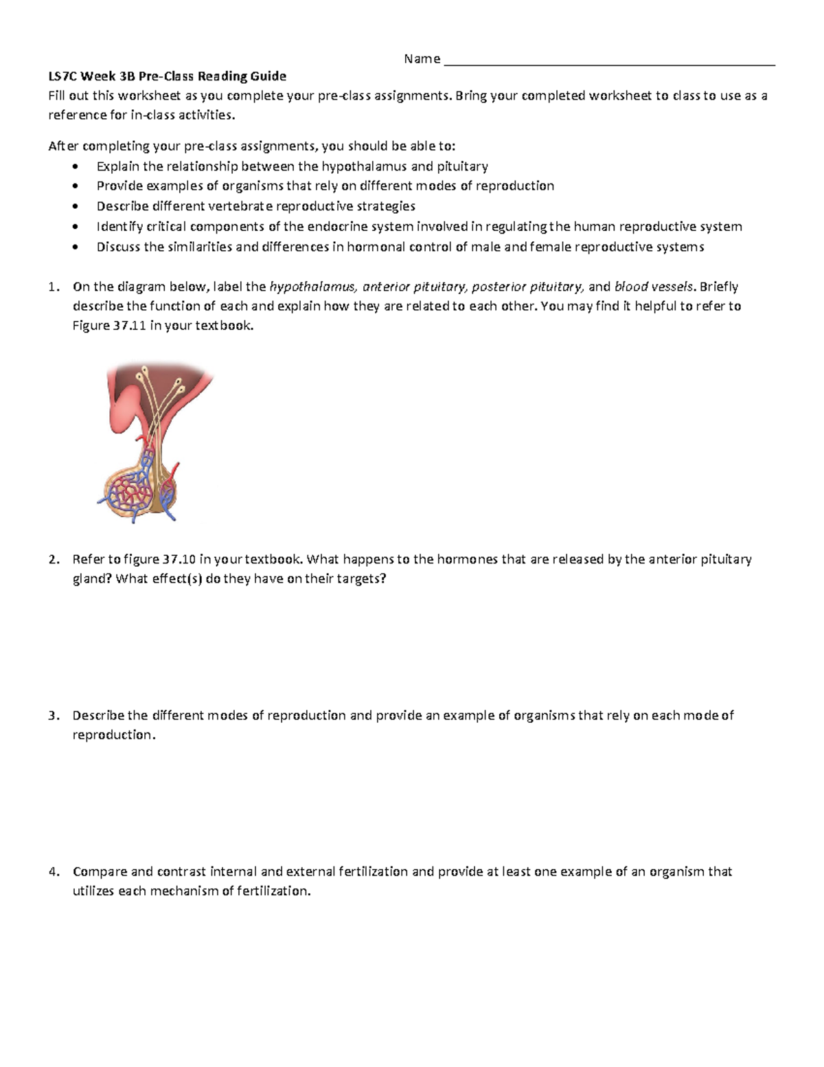 LS7C Week 3B Pre-Class Reading Guide: Reproductive Systems Overview ...
