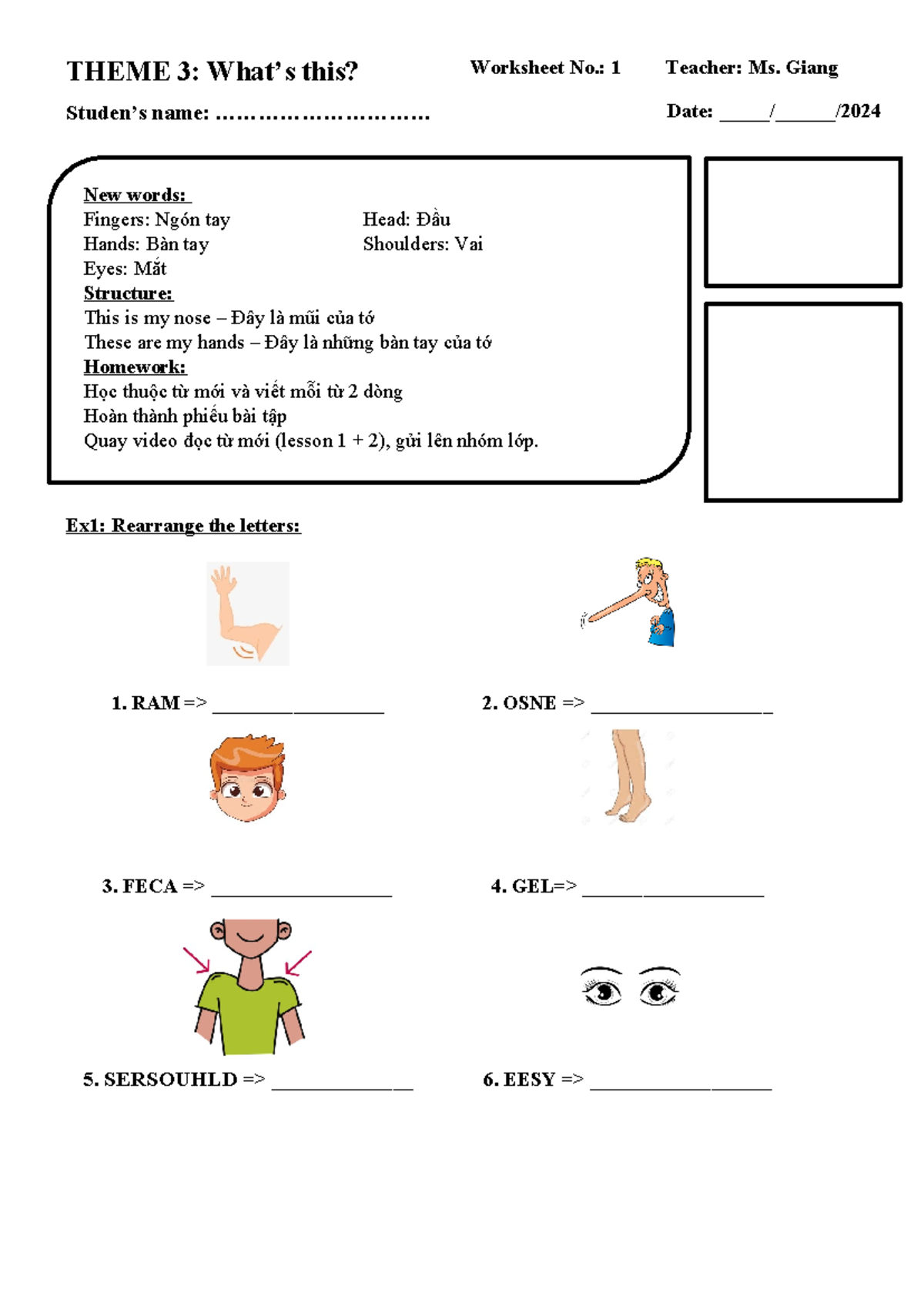 1. Unit 3- lesson 1,2 - family and friends 1 -unit 1 - THEME 3: What’s ...