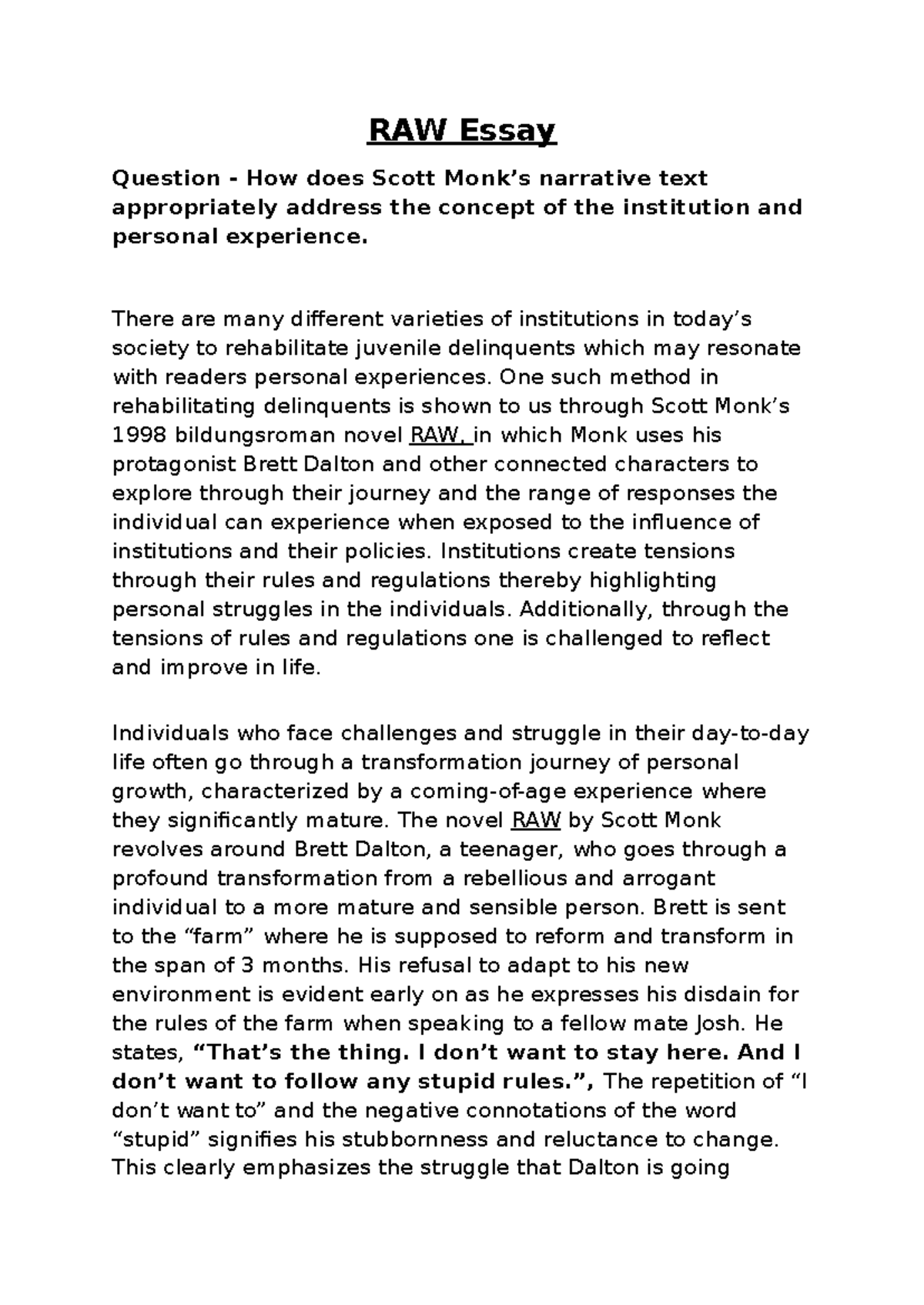 RAW Essay Analysis: Scott Monk's Narrative on Institutions & Growth ...