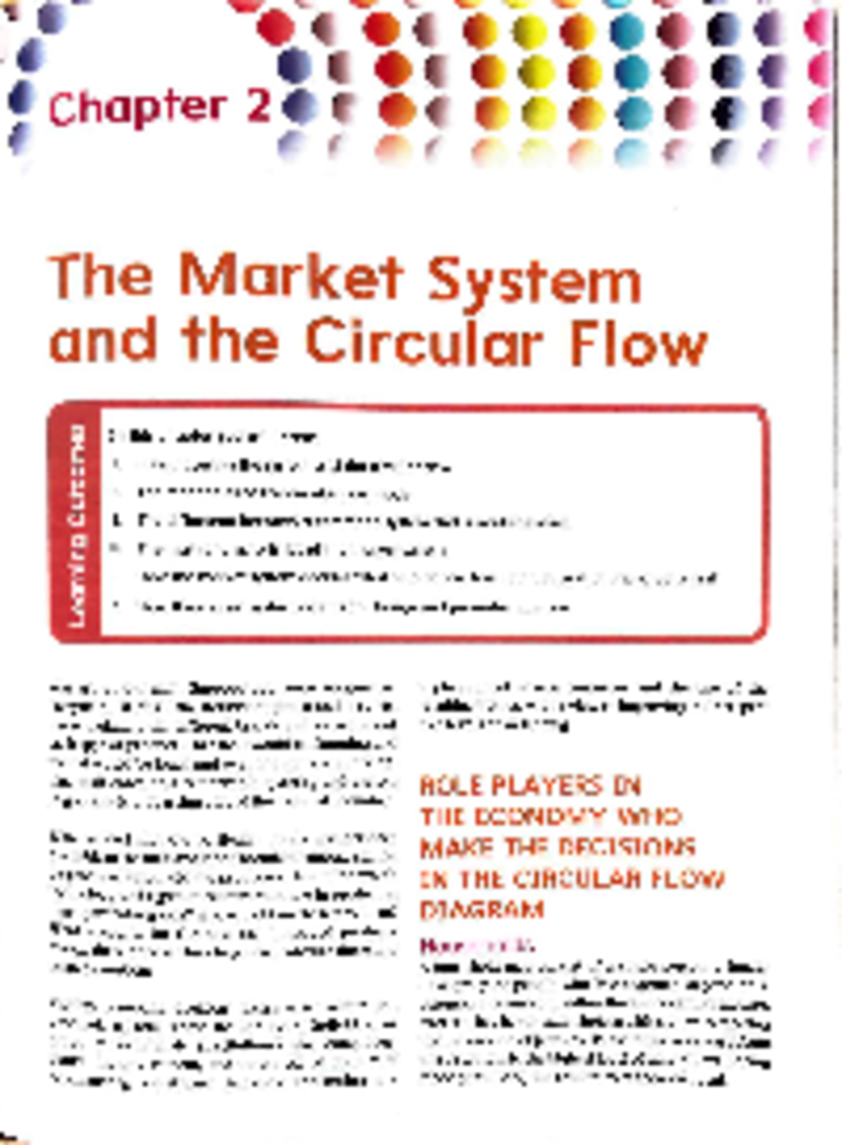 Economics - Chapter 2 - The Market System and the Circular Flow r- I l ...