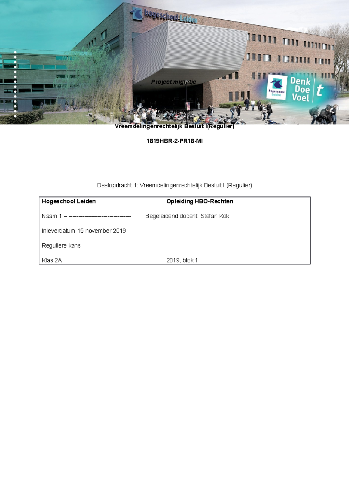 Regulier Vreemdelingenrechtelijk Besluit I - Afwijsbrief en Procedure ...