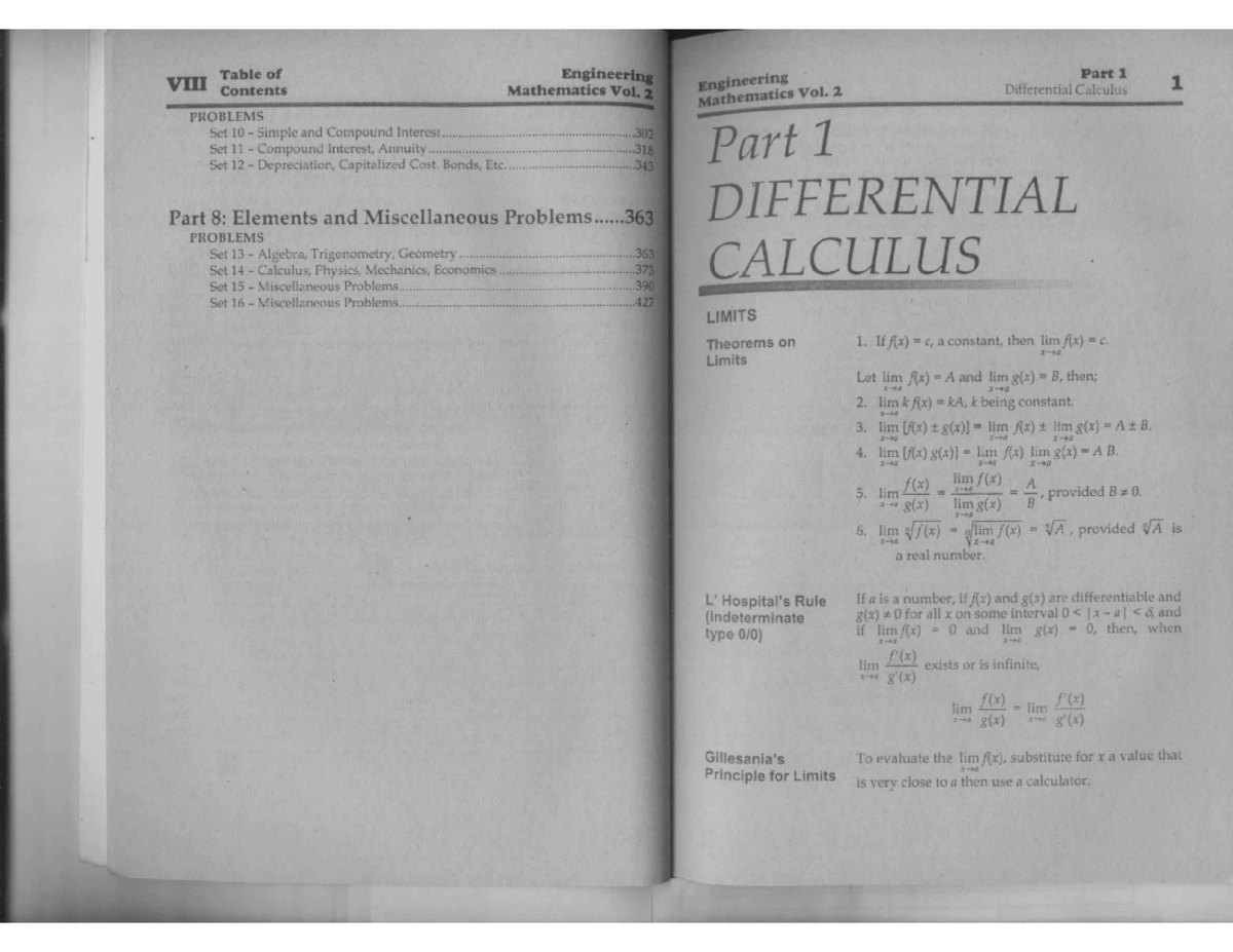 Differential Calculus Problems & Formulas - DIT 2023 - Studocu