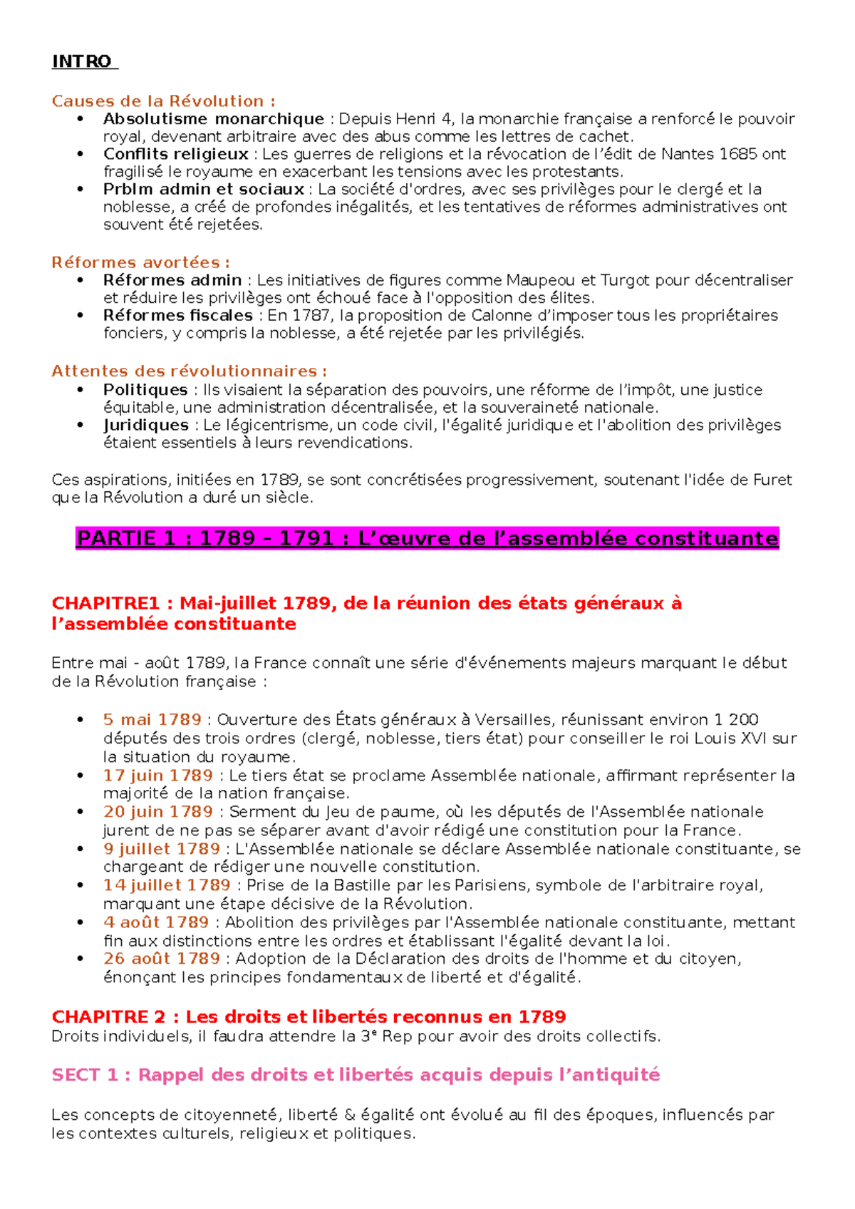 Cours entier -Ménès rédorat - INTRO Causes de la Révolution ...