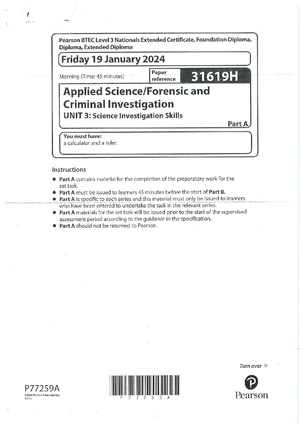 Applied Science - Level 3 - Further Education College - Studocu