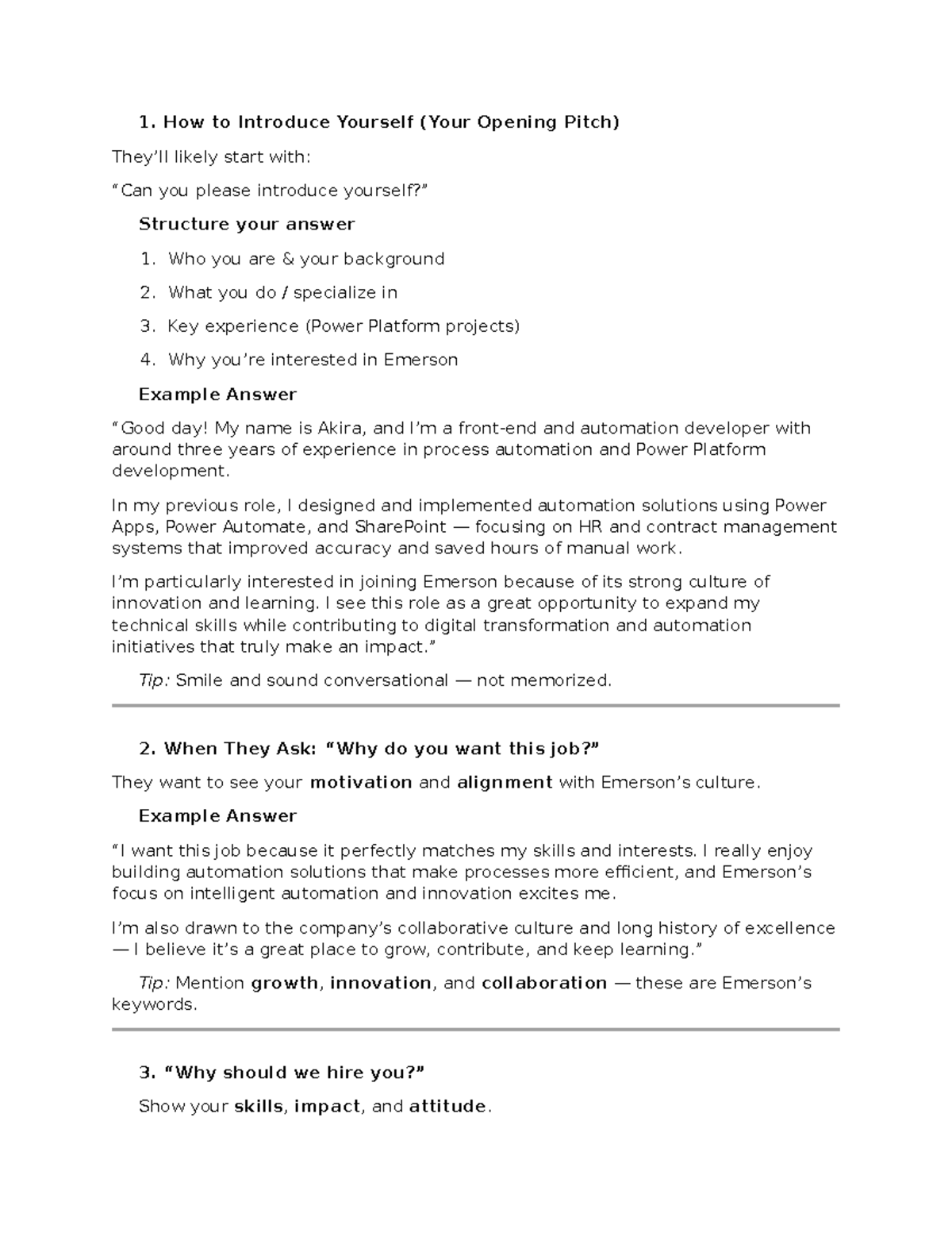 Interview Preparation Guide: Power Platform Focus - NASDFSAD - Studocu