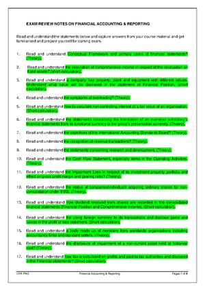 [Solved] Which important topic to study in FAR - Financial Accounting ...