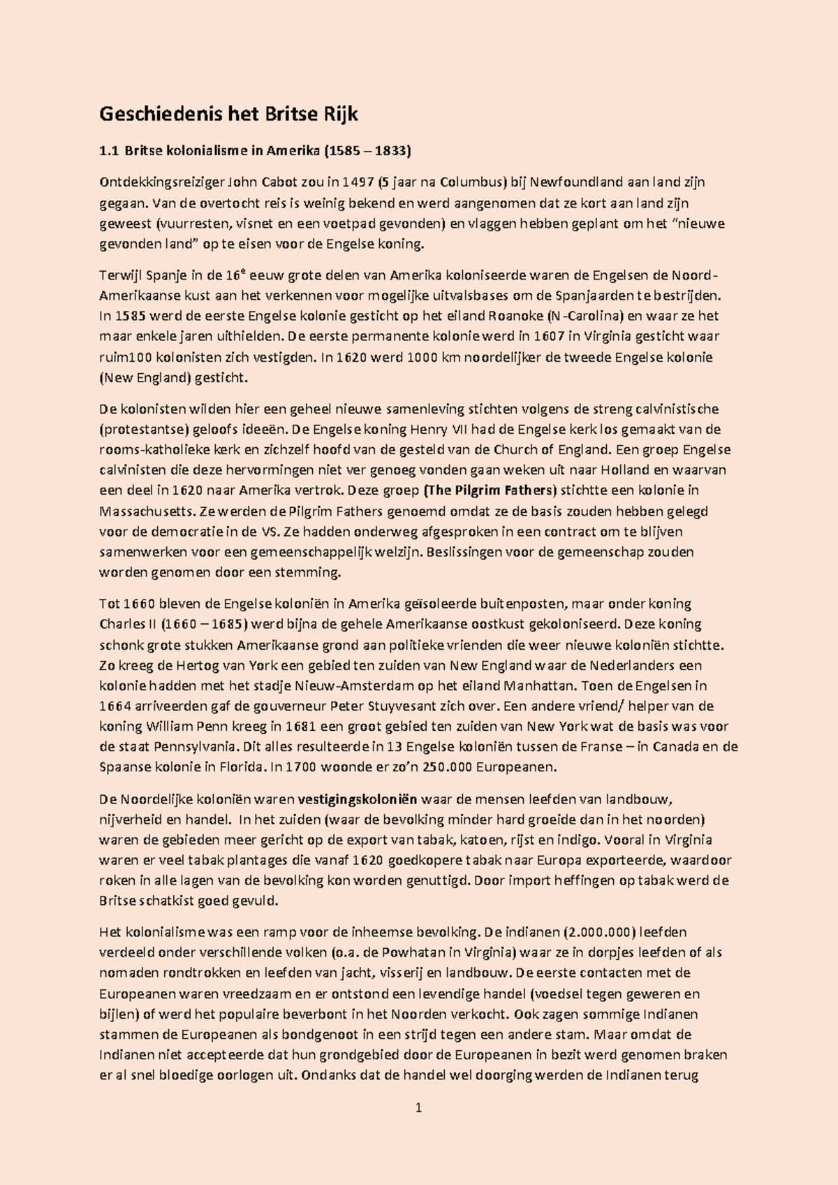 Geschiedenis en Ontwikkeling van het Britse Rijk: Kolonisatie en ...