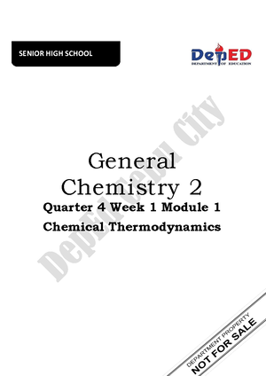General Chemistry 2 Module 2 - General Chemistry 2 Quarter 4 Week 2 ...