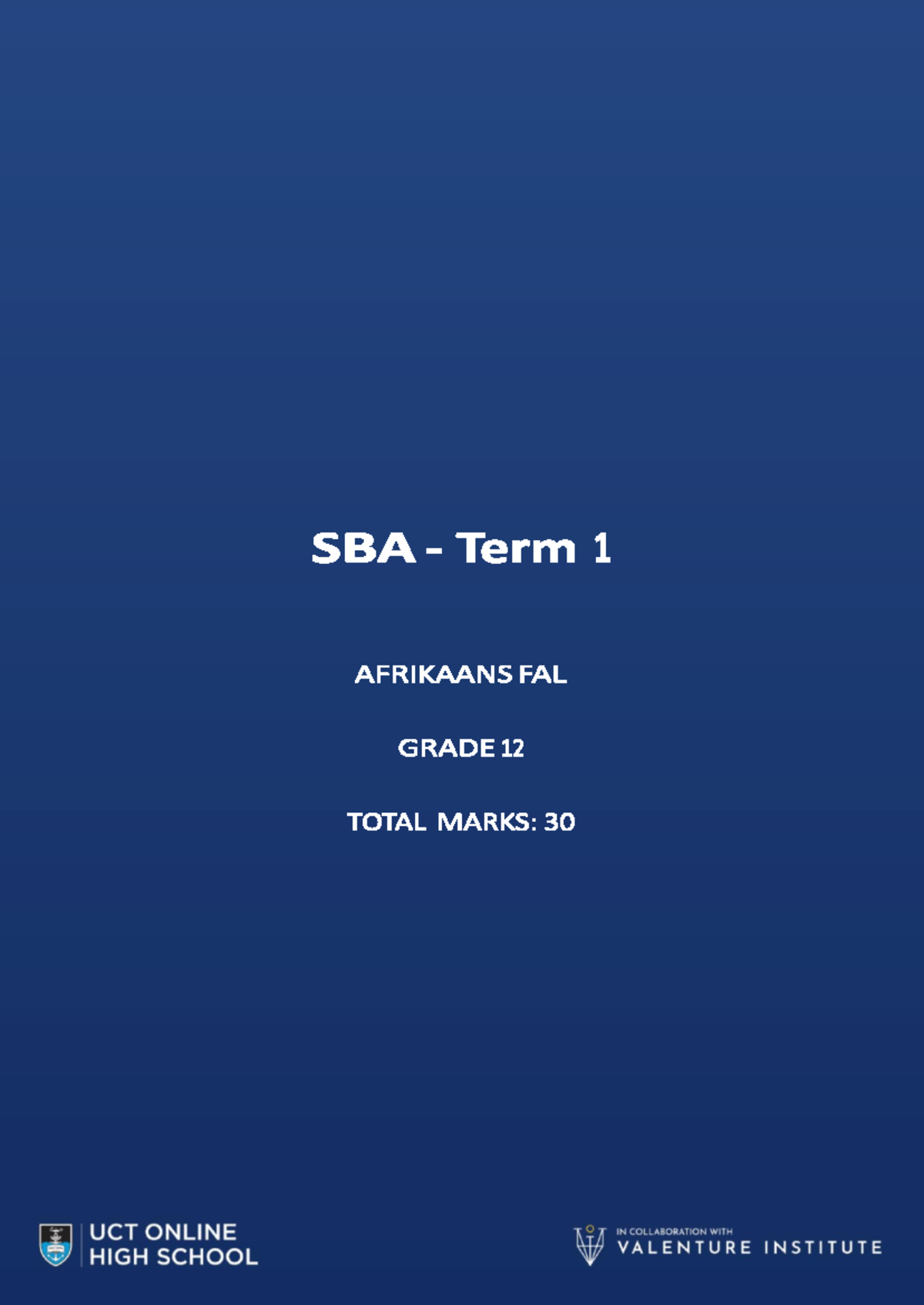 G12 Afrikaans FAL Term 1 Lang Transaksionele E-pos Navraag - Studocu