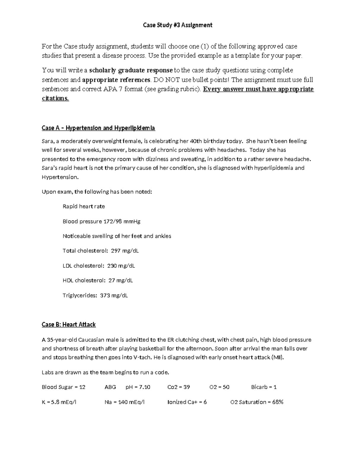 Case Study #3: Hypertension & Heart Attack Analysis - Studocu