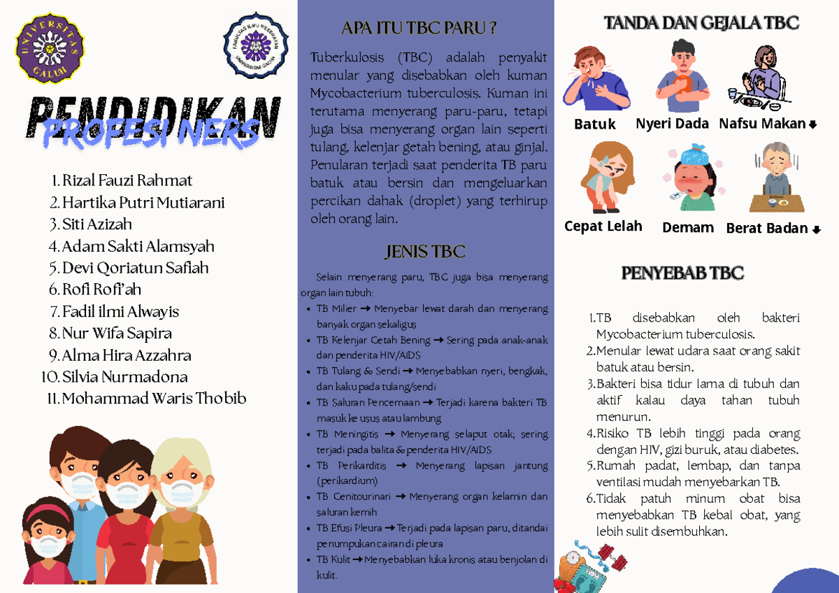 Leaflet TBC Paru: Edukasi dan Pencegahan Penyakit Menular - Studocu
