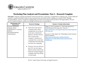 MKT 315 Seven Step Marketing Analytics Process - © 2023. Grand Canyon ...