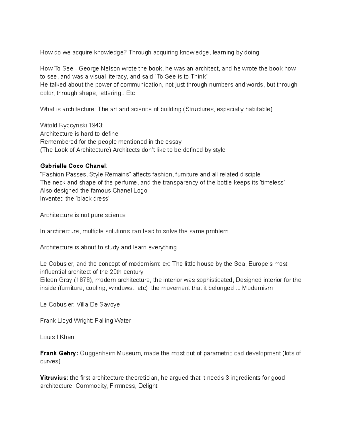 Architecture Study Guide: Midterm Review & Key Concepts - Studocu