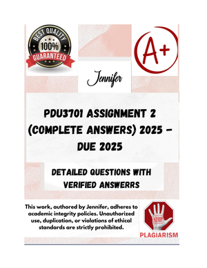 PUB2603 Assignment 2: Comprehensive Guide on Government Service ...