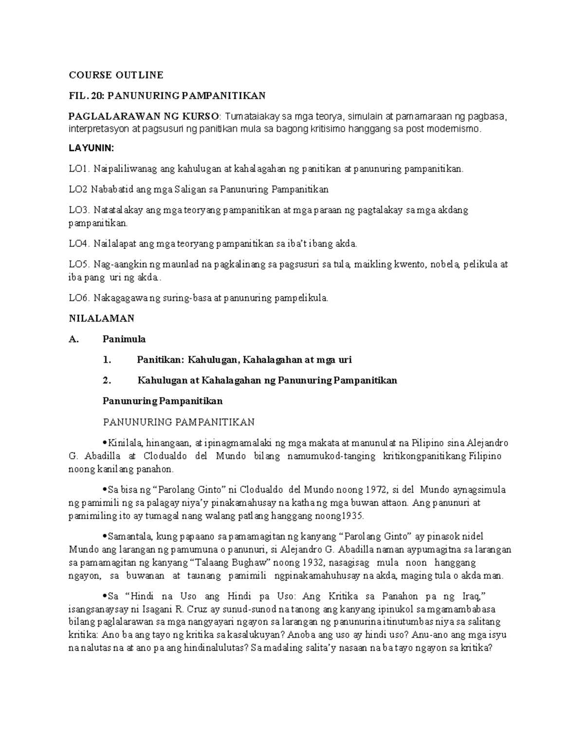 Pagsusuri at Pagninilay sa Tula: "Ang Wika Ko" ni Rio Alma - Studocu