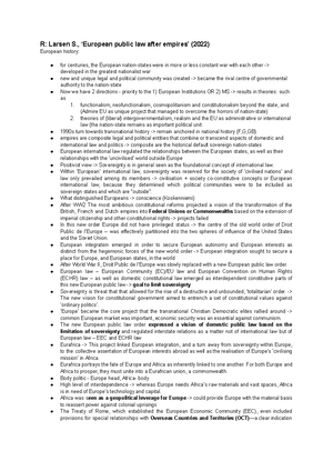 Scheme To European Competition LAW - Article 101 TFEU- Restrictive Practices W Step 1: Define ...