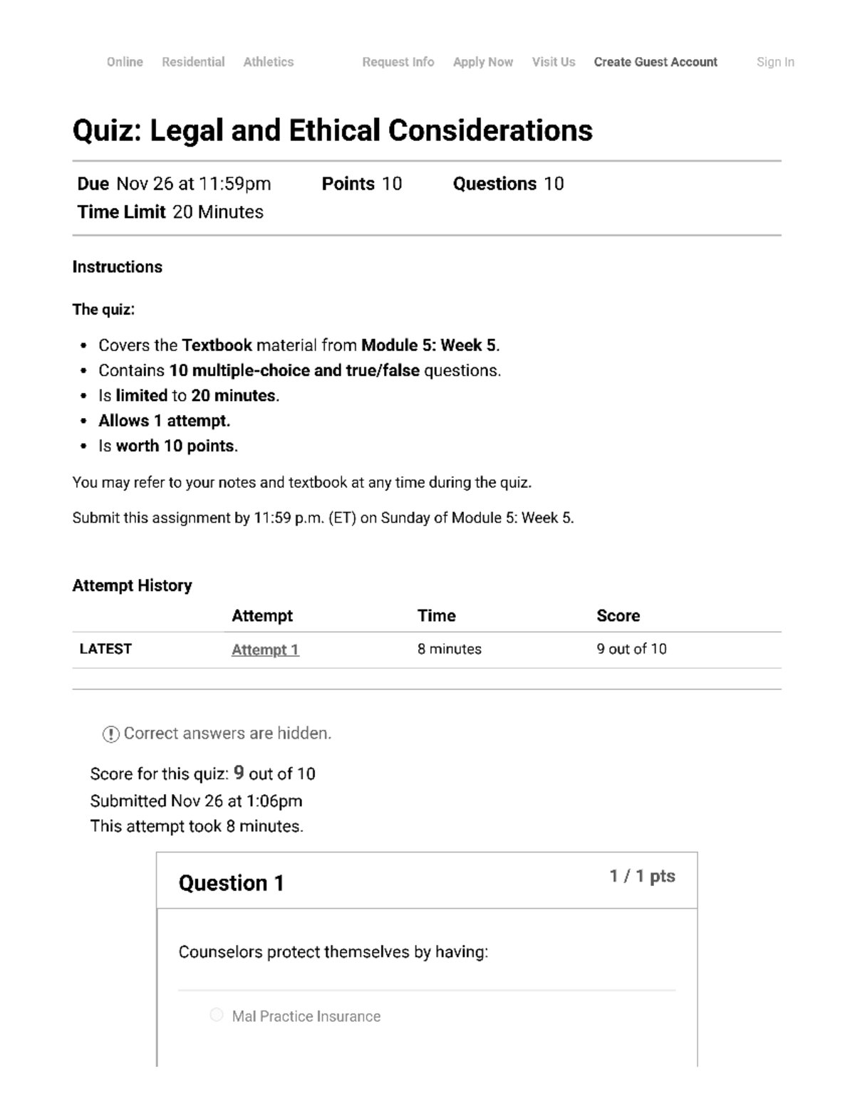 Legal & Ethical Considerations Quiz 500 Study Guide - Studocu