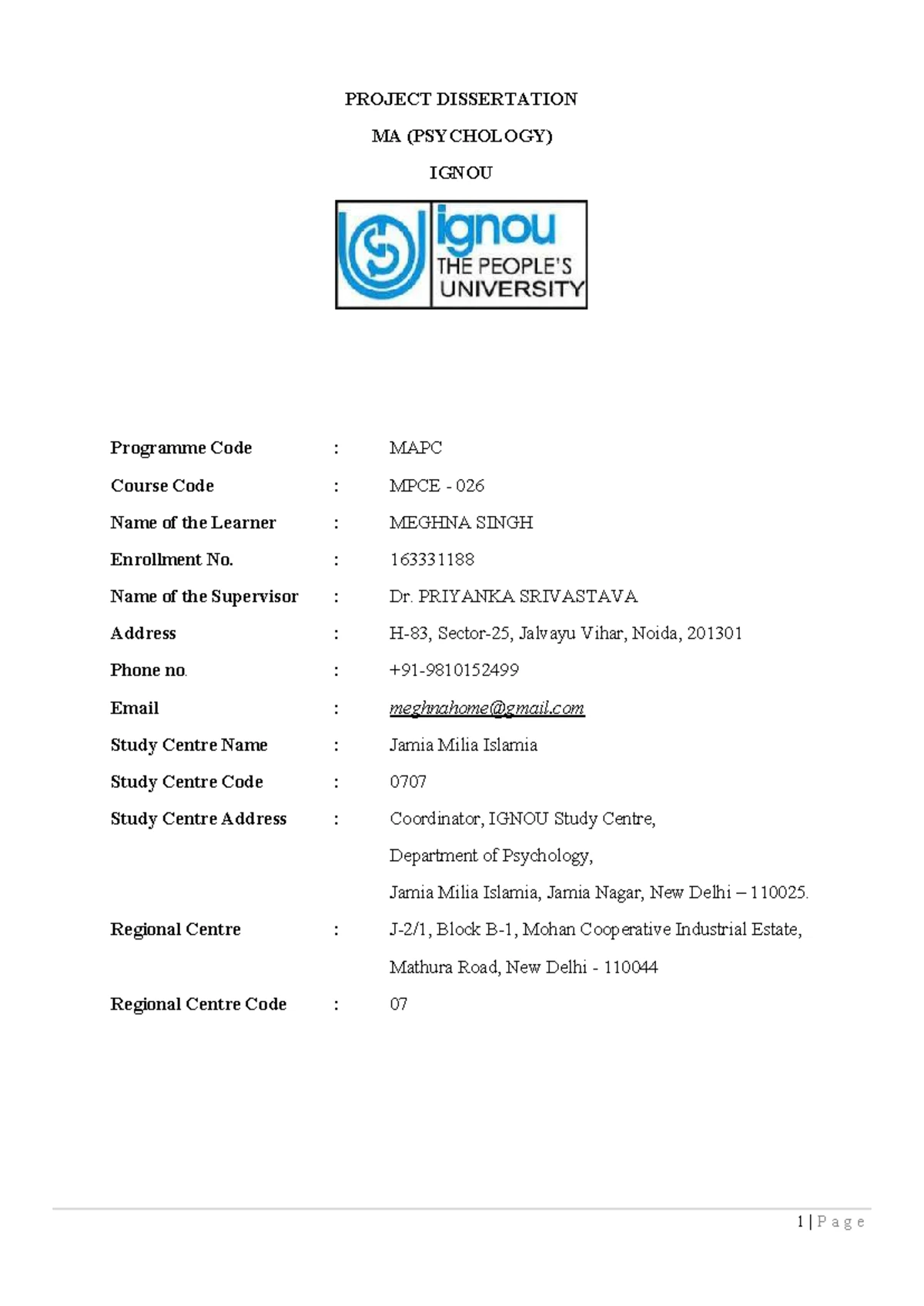 MAPC M.A. Psychology 2nd Year Assignments for 2024-2025 Sessions - Studocu