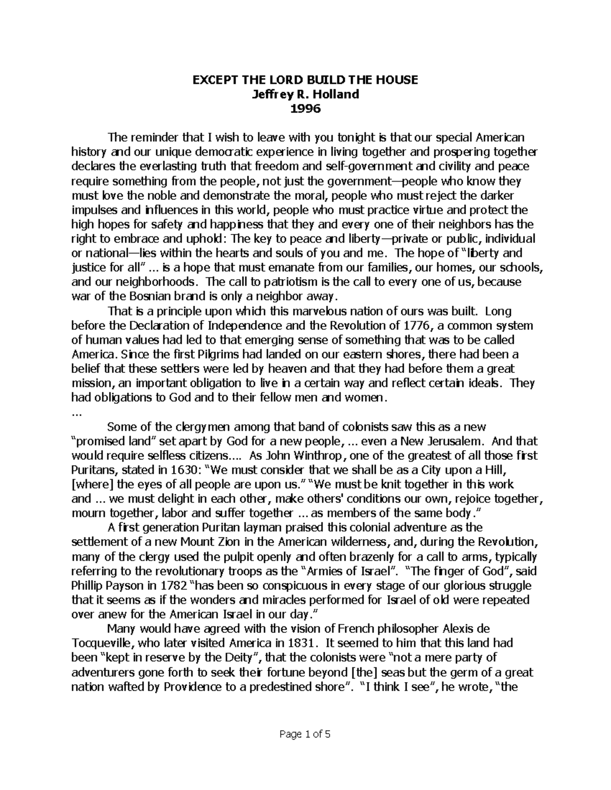 A HTG-100 Lecture: The Role of Virtue in American History - Studocu