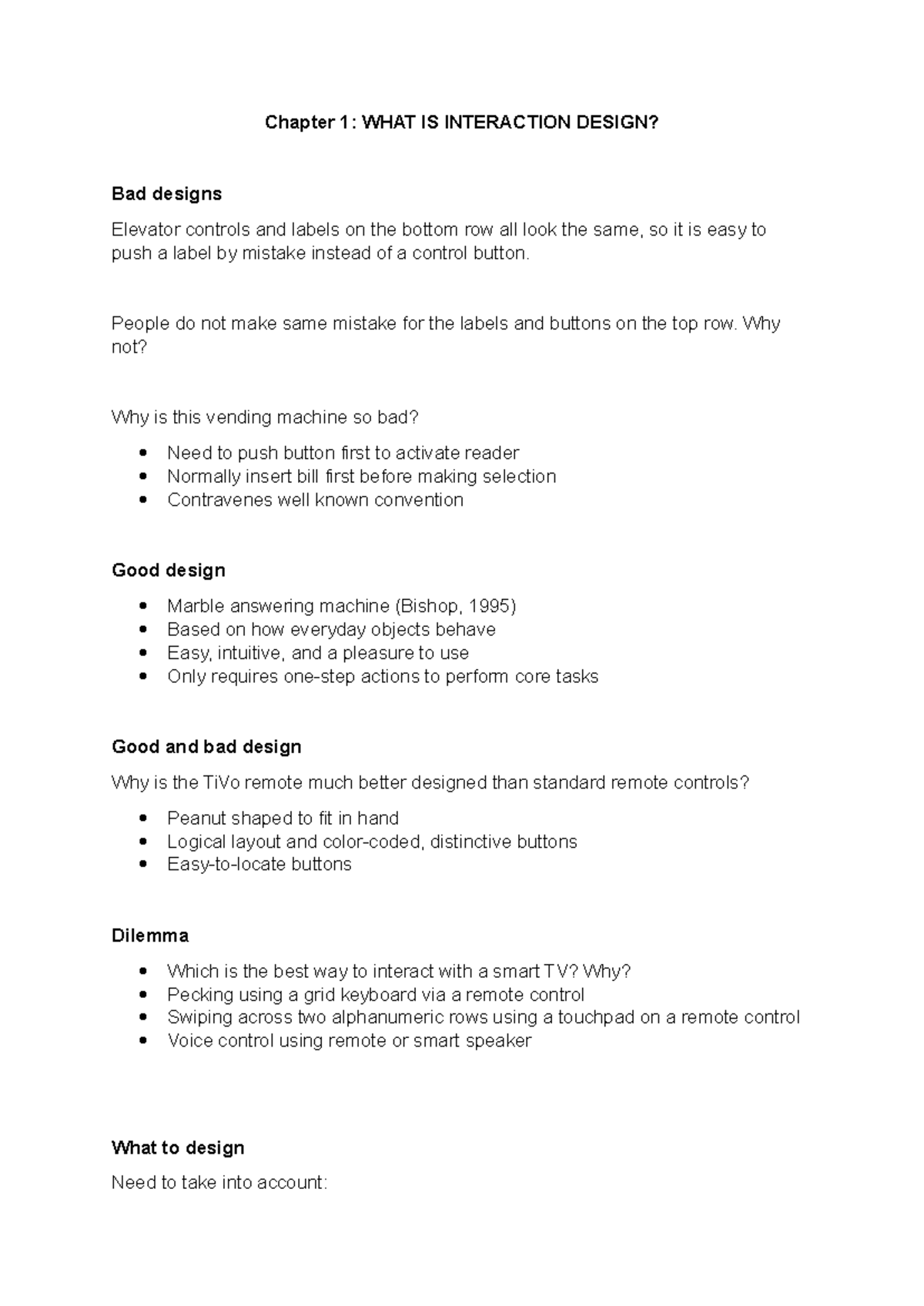 HCI Module - Chapter 1: WHAT IS INTERACTION DESIGN? Bad designs ...
