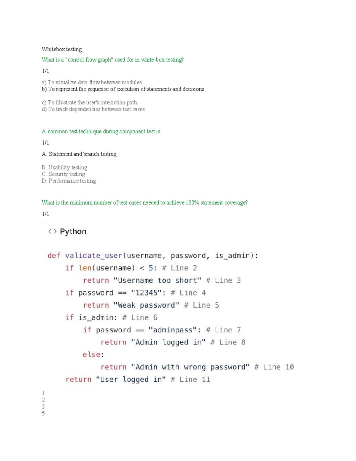 Test10 - t34f: Whitebox Testing Concepts and Techniques - Studocu