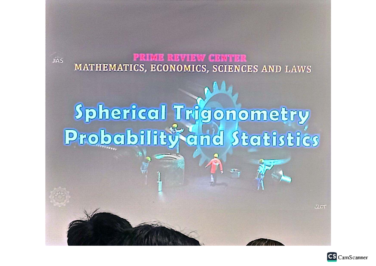 Spherical Trigonometry & Probability Notes - JLCT JAS CS - Studocu