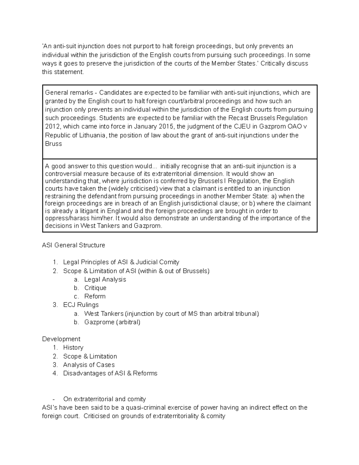 Anti-Suit Injunctions: A Critical Analysis of Jurisdiction and Comity ...