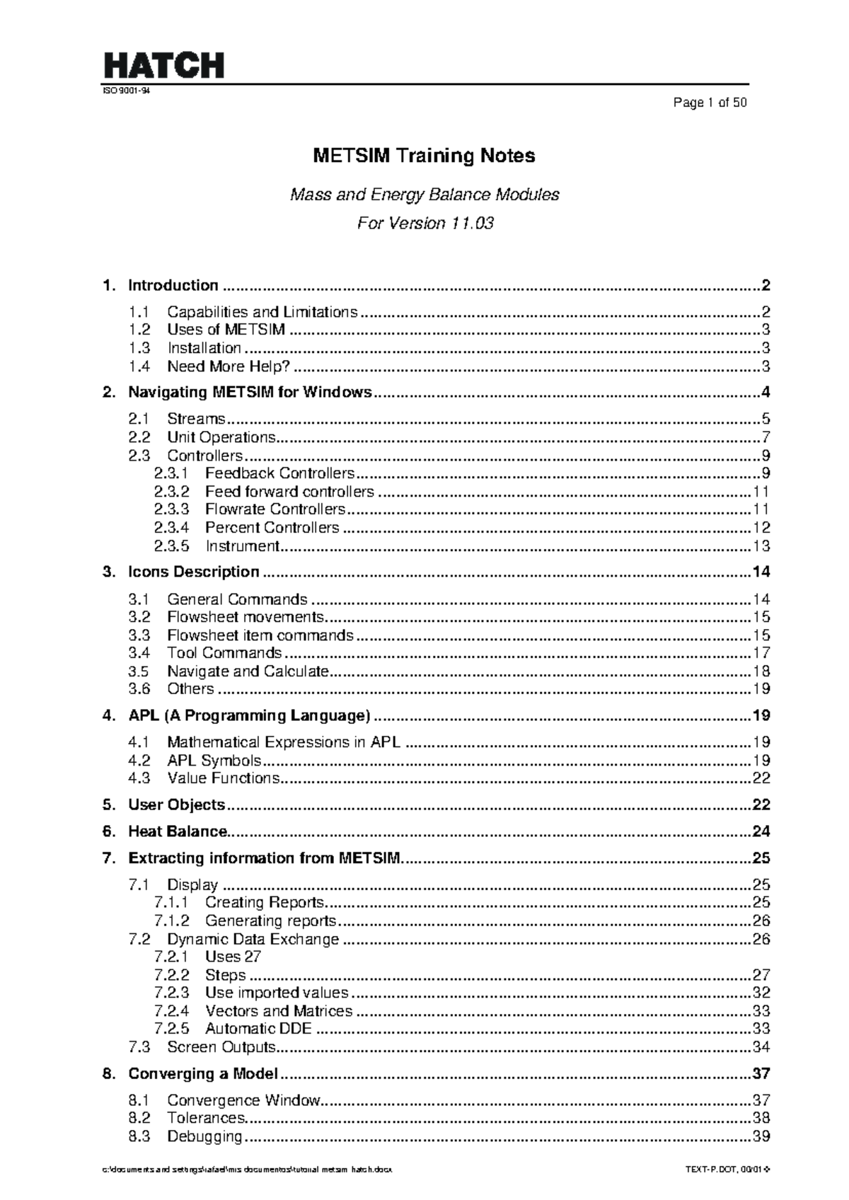 METSIM Tutorial Notes: Comprehensive Guide for Hatch Models - Studocu