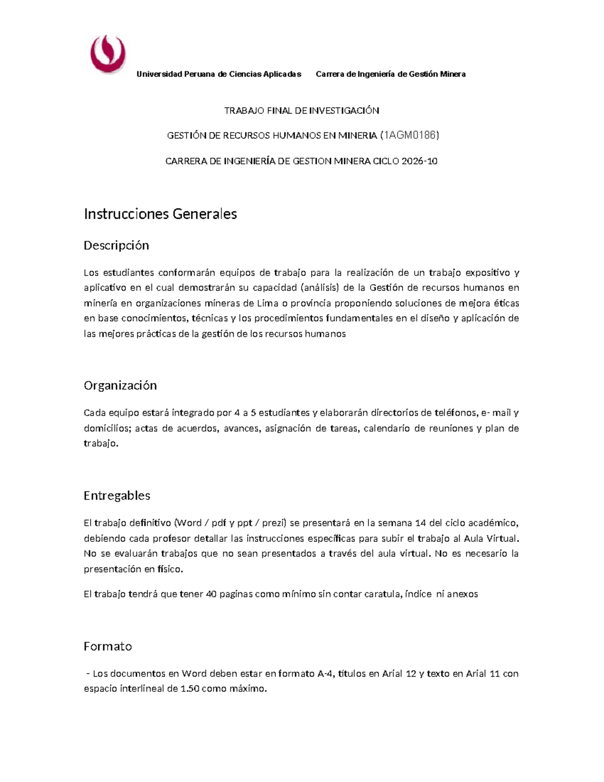Trabajo Final de Investigación: Gestión de Recursos Humanos en Minería ...