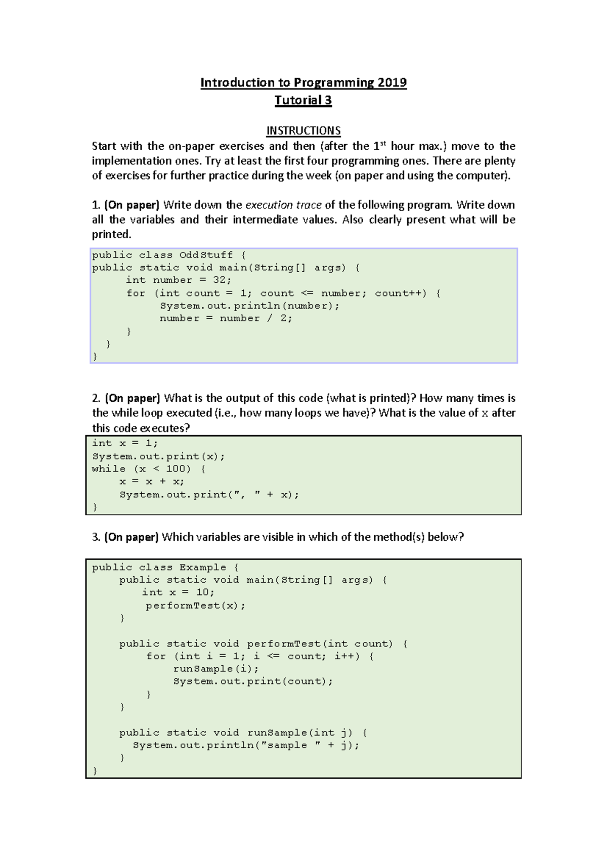 I2P - Tutorial 3 - Intro to Programming Exercises & Solutions T3 ...