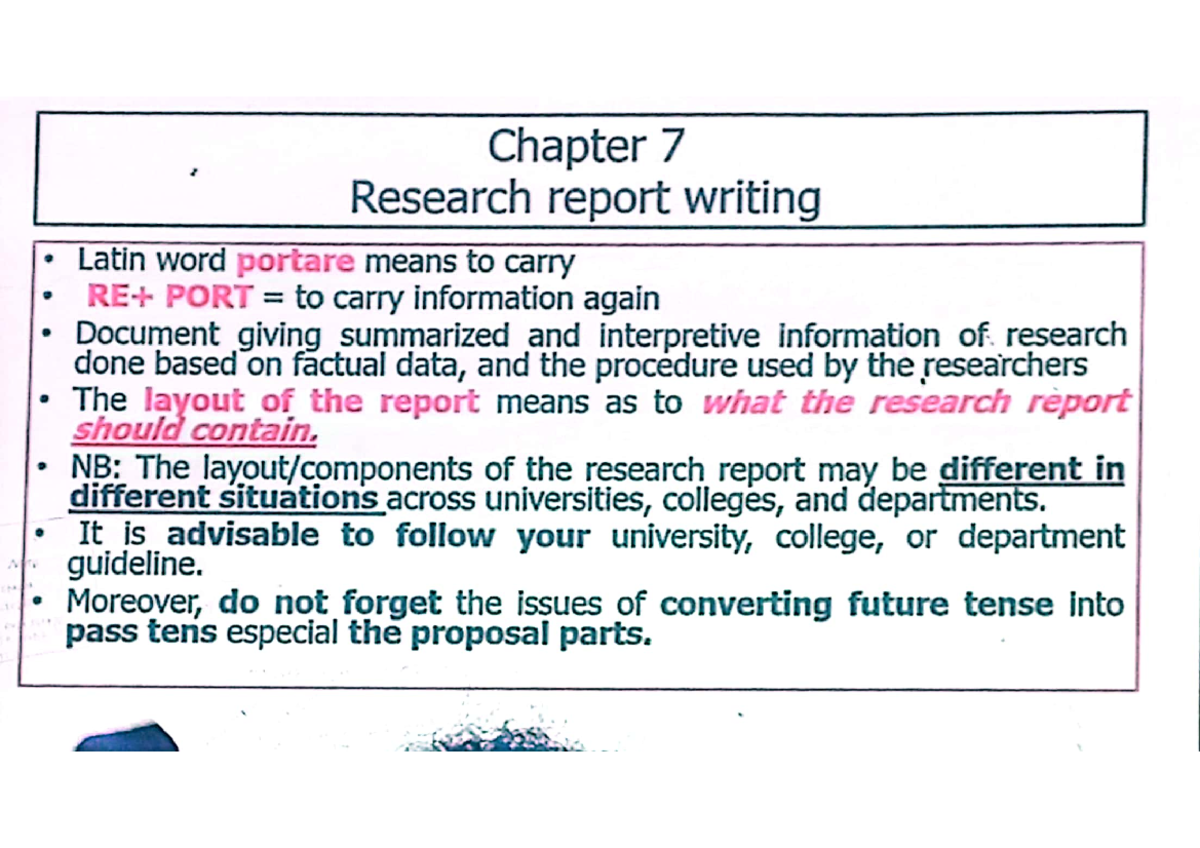 BRM 7 - Comprehensive Guide to Research Report Writing - Studocu