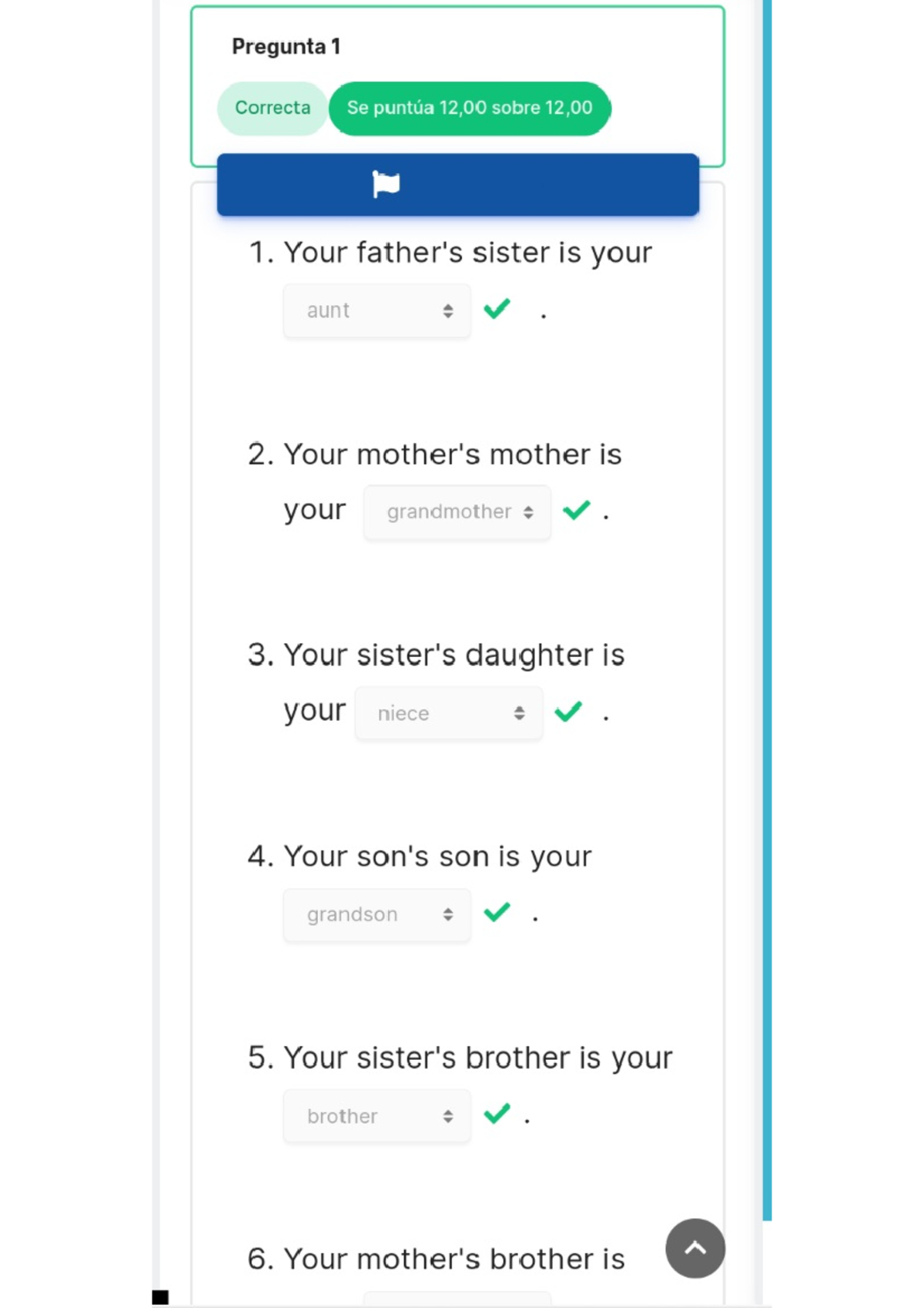 Actividad 25 Quiz Lesson 6: Familias y Relaciones - Studocu