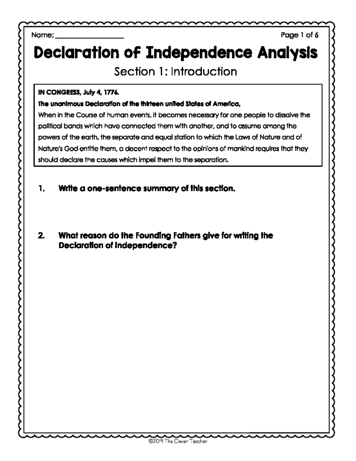 Analysis of the Declaration of Independence (HIST 101) - Studocu