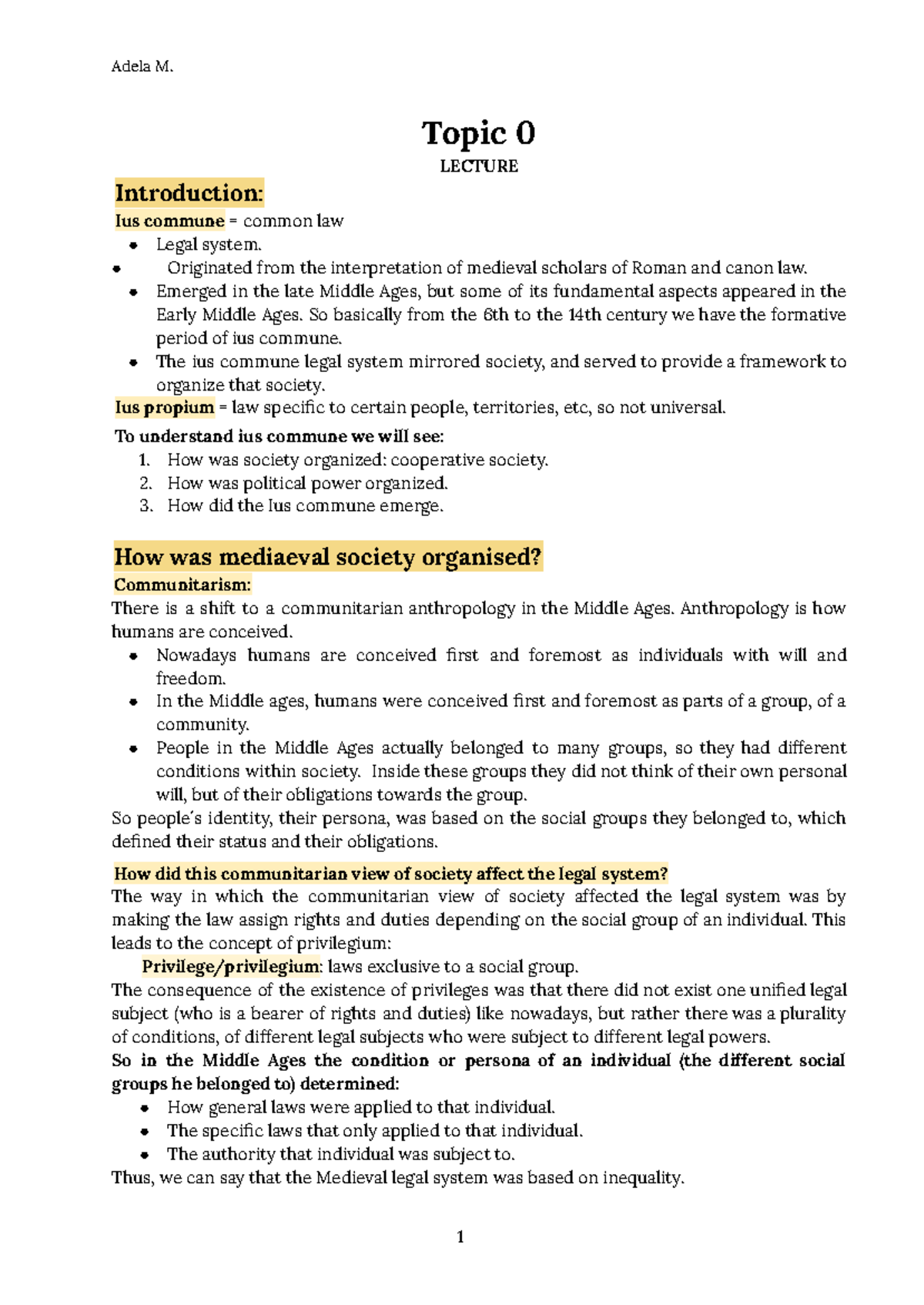 Historical Foundations of the Legal System: Ius Commune and Medieval ...