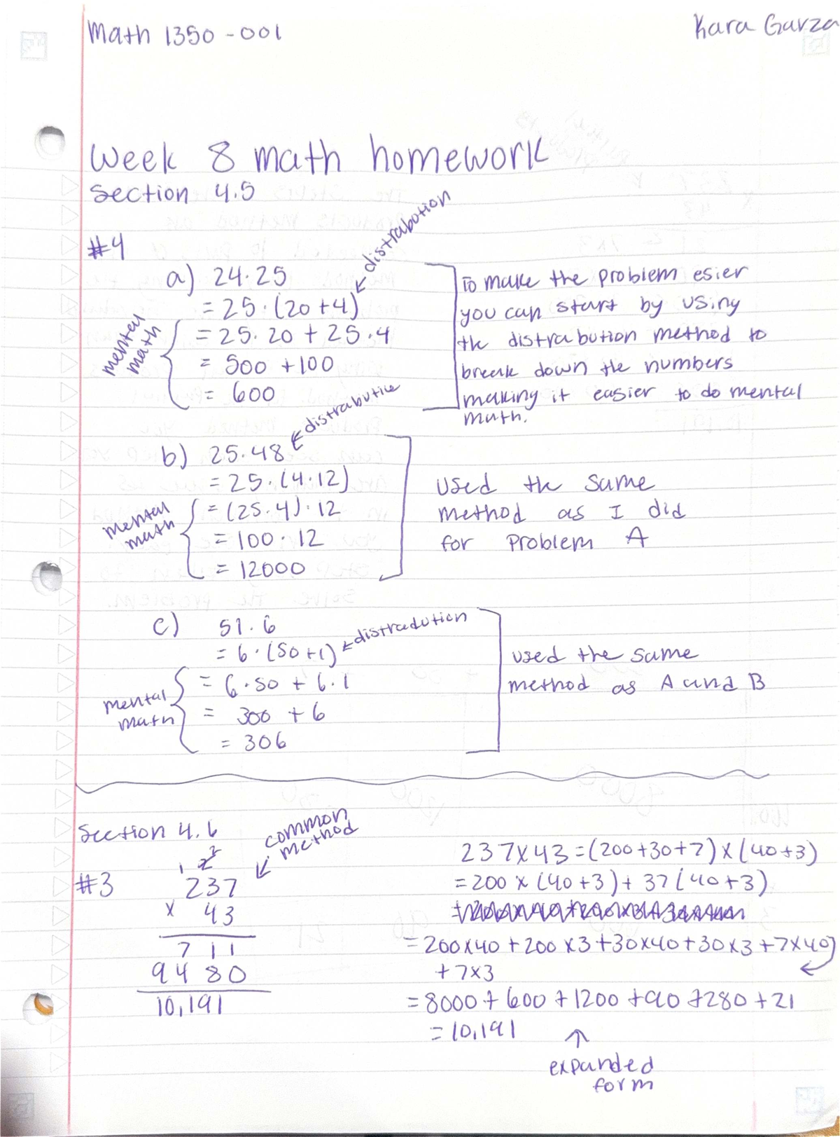 Mark 8 Math Homework - Section 4.5 - Studocu