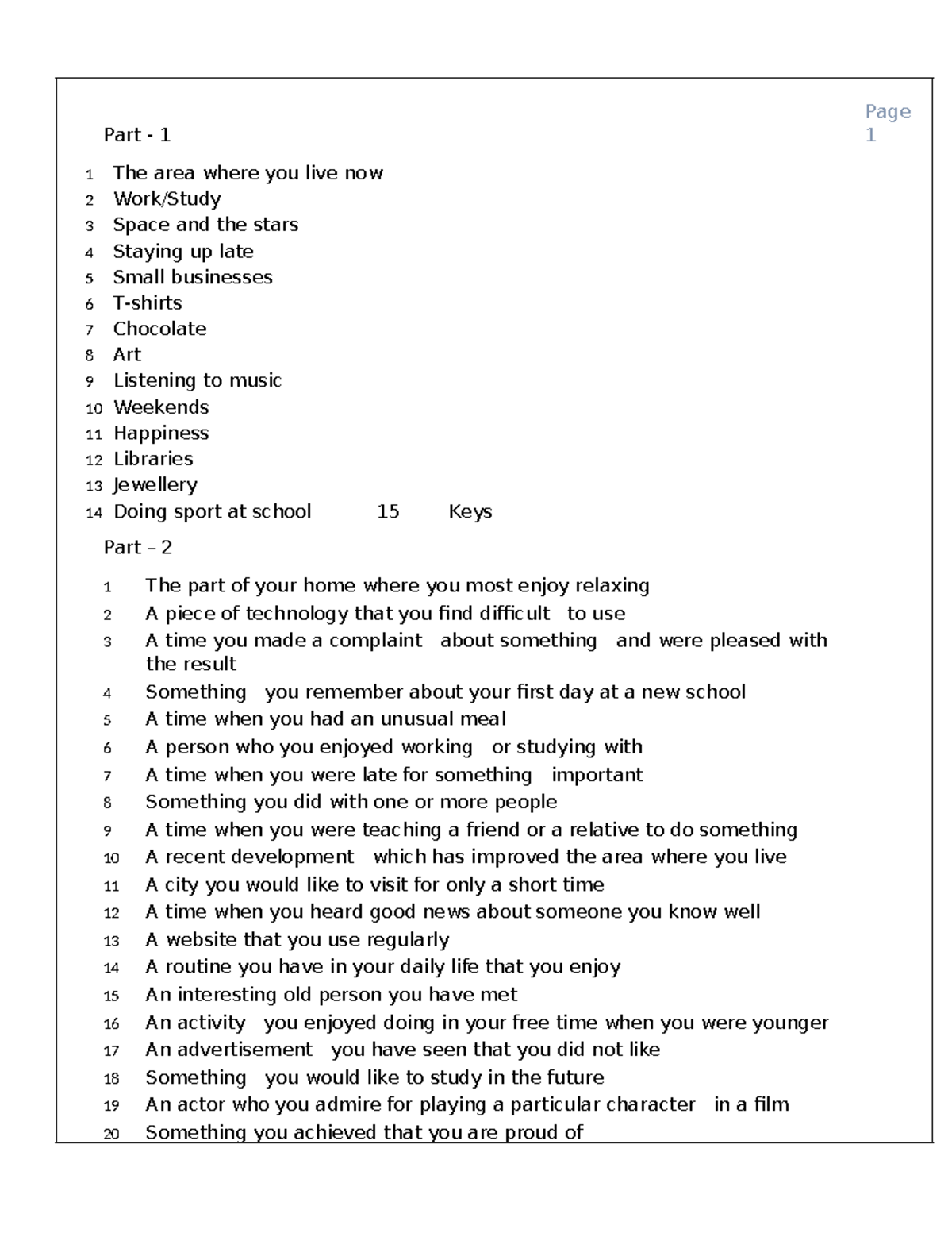 January - August 2023 Speaking Notes: Topics & Reflections - Studocu