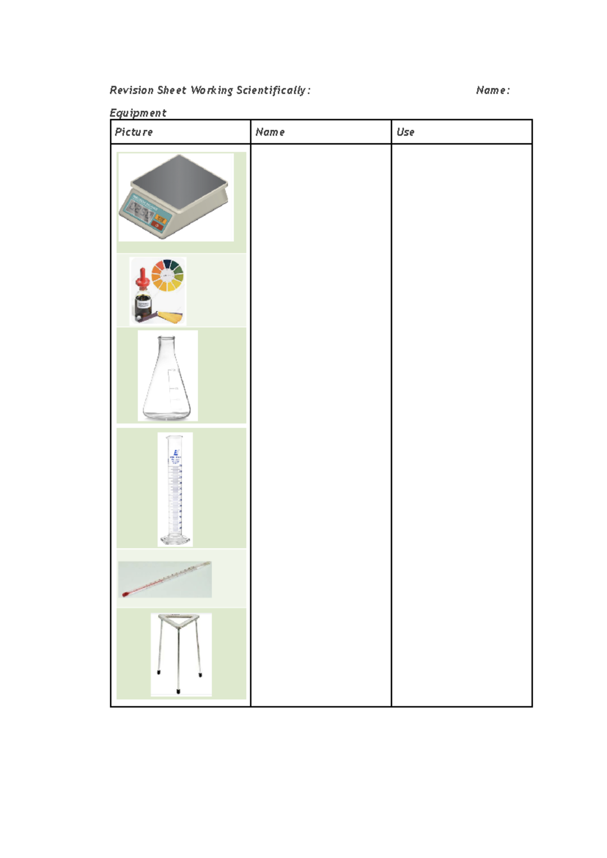 WS Skills Task 2 Revision Slides: Working Scientifically Concepts - Studocu