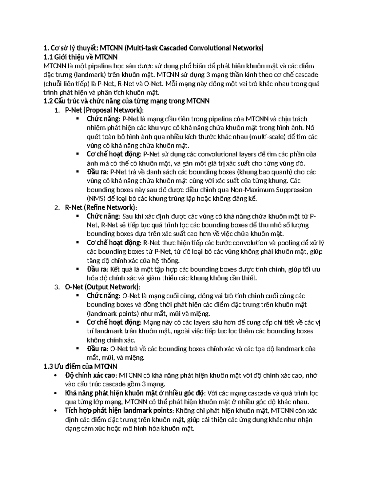MTCNN and ResNet50V2 for Face Recognition: Lecture Notes - Studocu