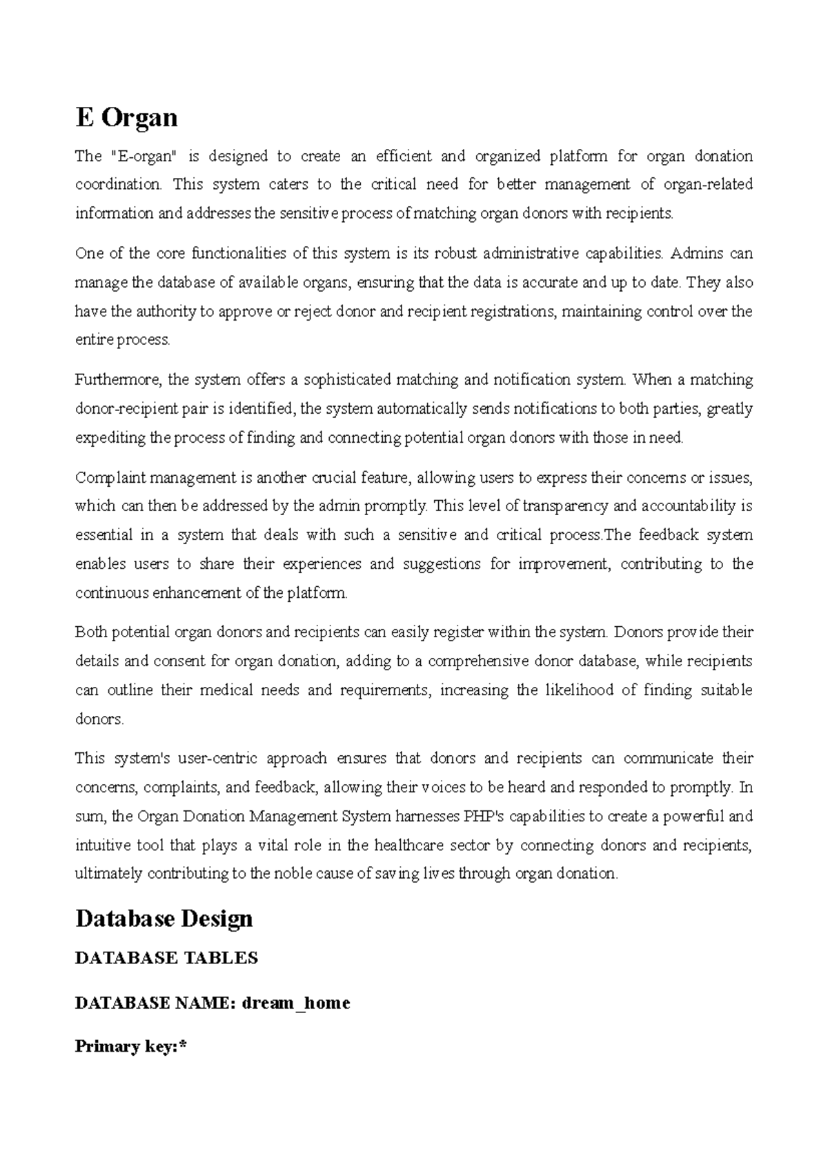 DFD & UML Diagrams for E-Organ Donation Management System - Studocu